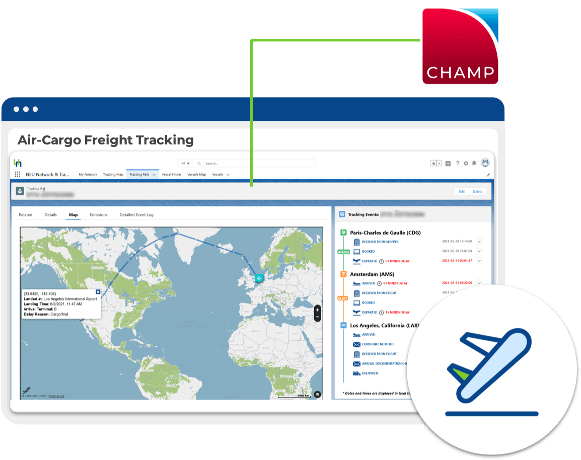 Track Air Cargo on Salesforce - Neurored TMS & SCM